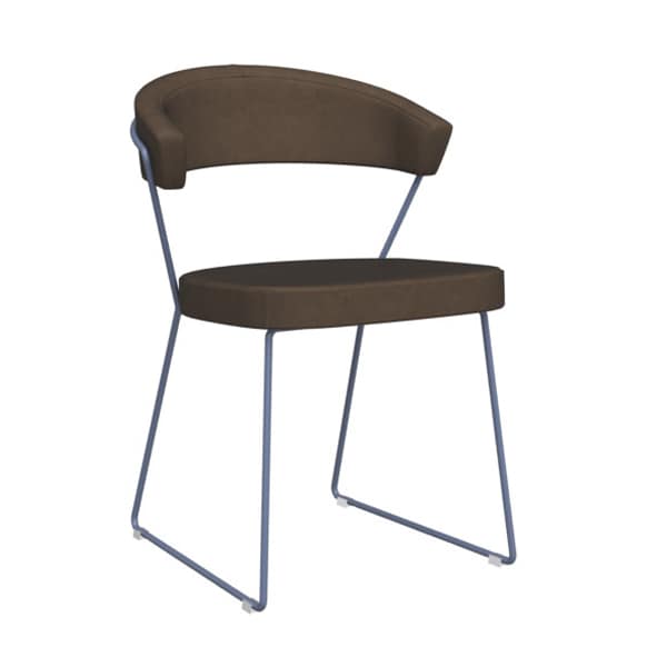 Metal matt sky blue base with evolution fabric clay brown seat - Core ...