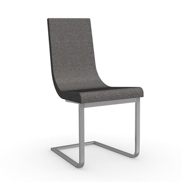 Metal satin steel base with denver fabric taupe seat - Core Furniture ...