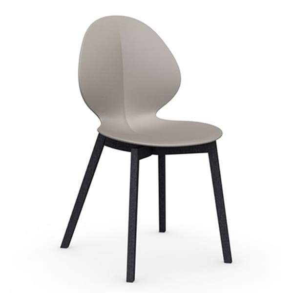 Solid wood graphite beech stained base with matt taupe seat - Core ...