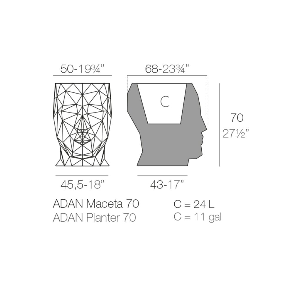 ADAN MEDIUM PLANTER By Vondom IN STOCK | Core Furniture Online