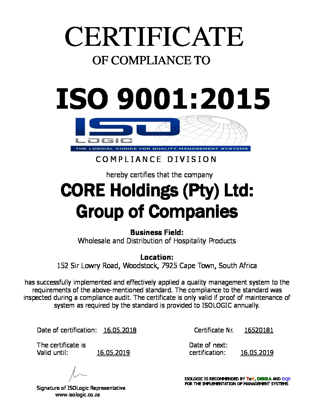 Blank Certificate Of Compliance How To Maintain ISO 27001