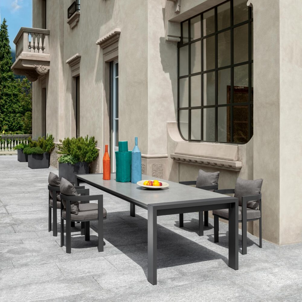 ARGO//ALU RECTANGLE DINING TABLE by Talenti | Core Furniture Online